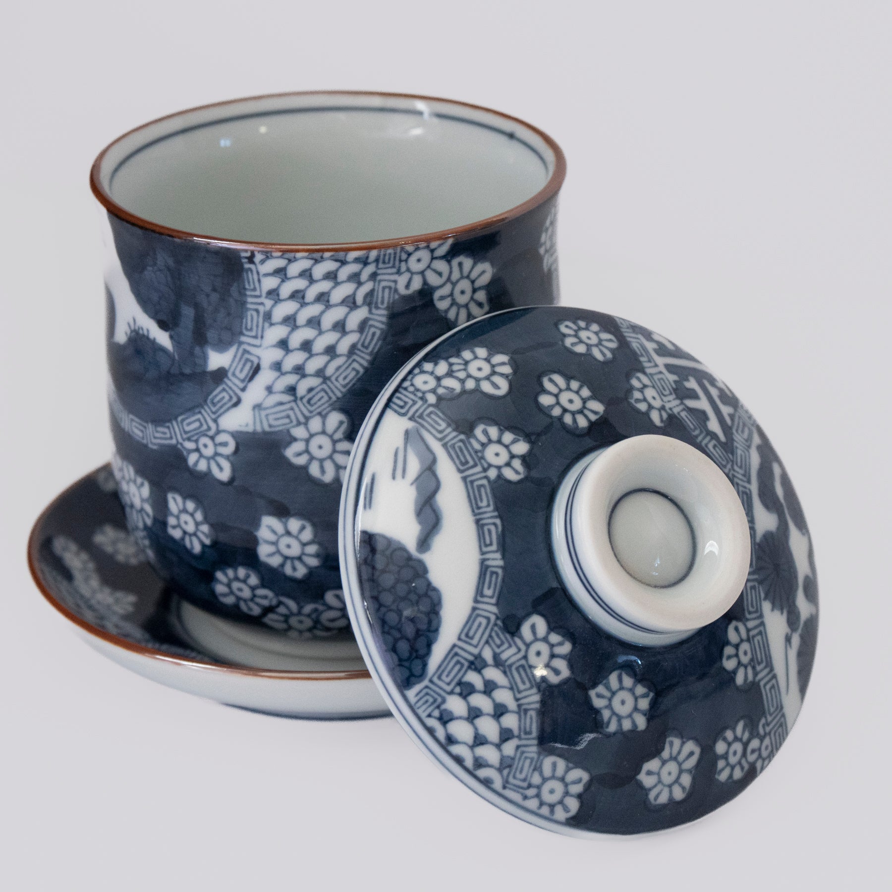 Japanese Lidded Chawan-nushi Bowl（染付祥瑞梅花鳥） – JAZOO'S JAPAN